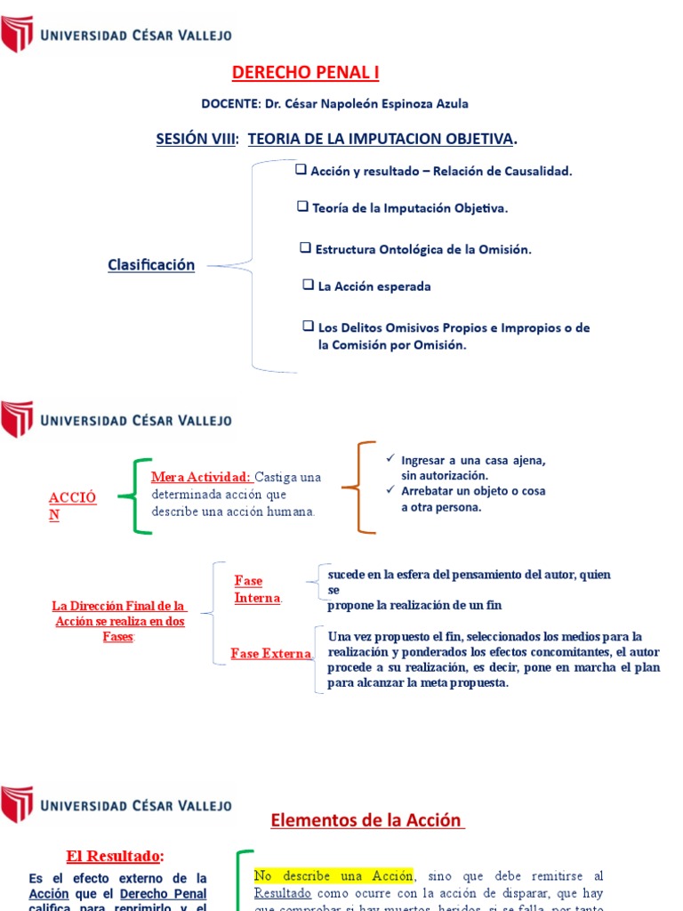 Sesion Nº8 - La Teoria de La Imputacion Objetiva. | PDF | Causalidad (Ley) | Derecho penal