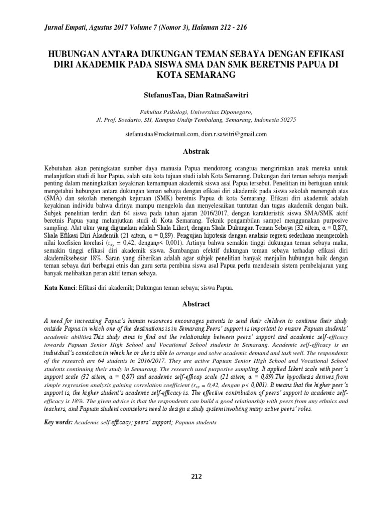 ID Hubungan Antara Dukungan Teman Sebaya de | PDF | Pengembangan Diri | Kesehatan Holistik