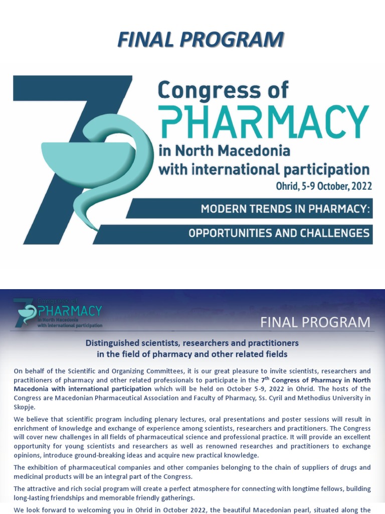 7CPM Final Program | PDF | Pharmacy | Tablet (Pharmacy)