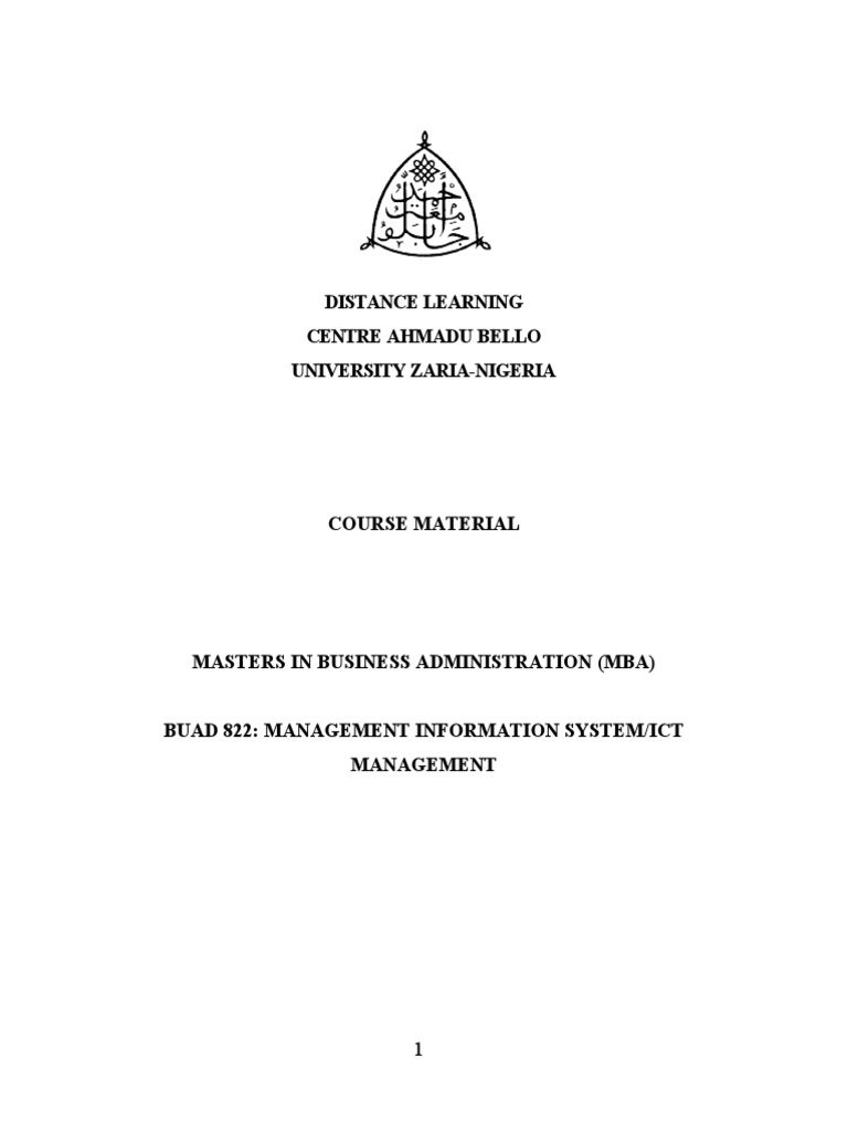 BUAD 822 Note-MIS-ICT Management | PDF | Information System | Information