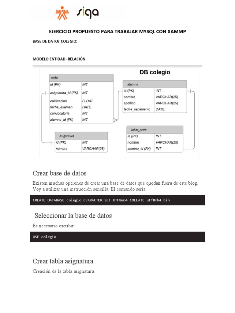 Ejercicio Propuesto Sql Phpmyadmin Pdf Modelo De Datos Recuperación De Información 
