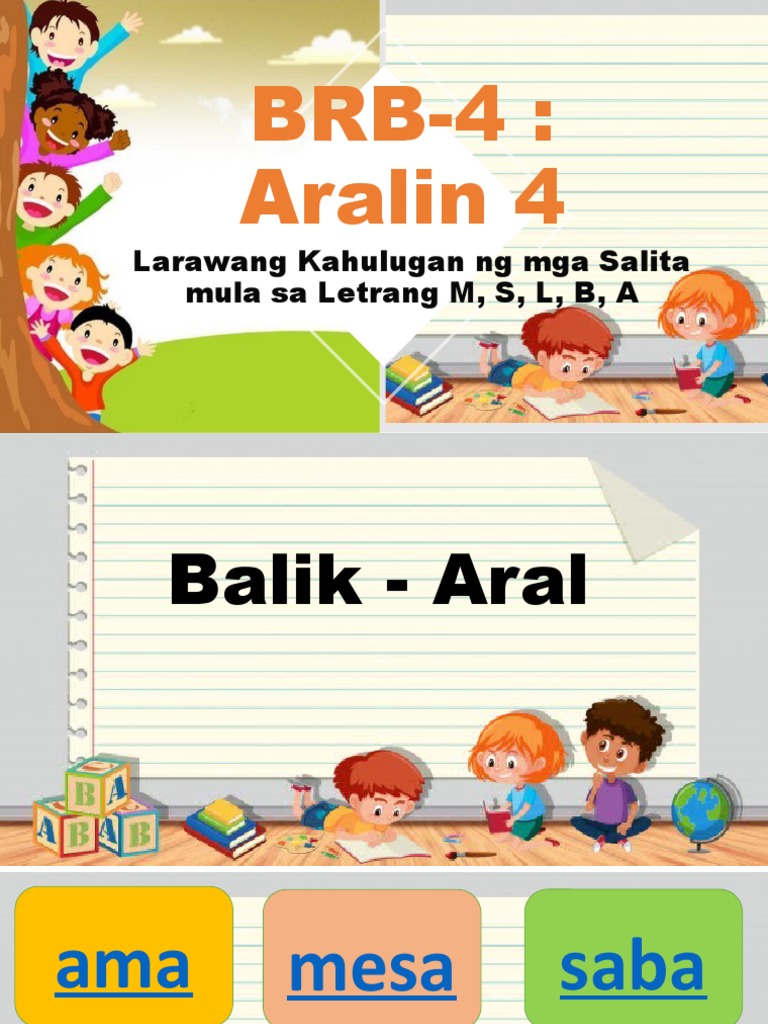 BRB4-Grade1-Aralin 4 | PDF