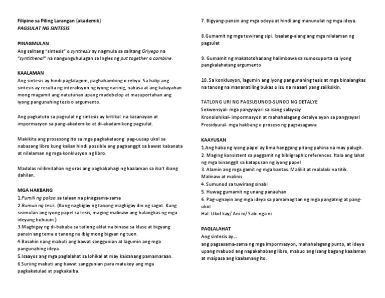 Filipino Sa Piling Larangan ARALIN 5 | PDF