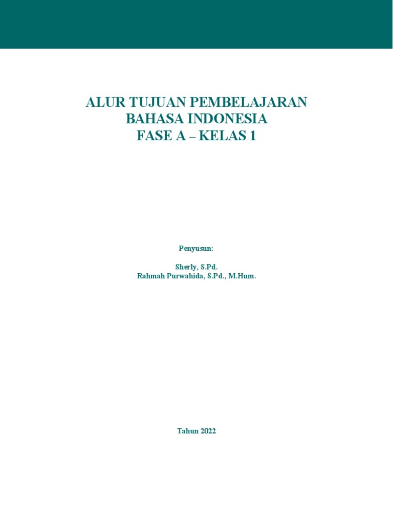 Atp-Bhs Indo Fase A Kelas 1 | PDF