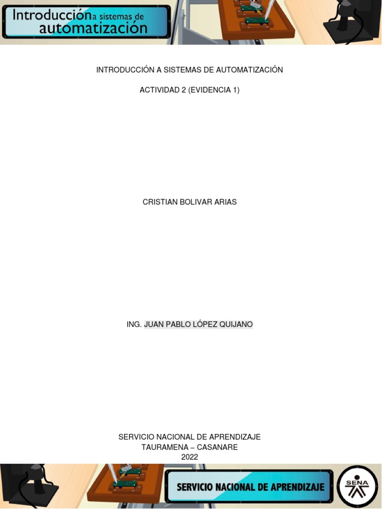 Actividad 2 - Evidencia 1 | PDF | Automatización | Sistema de control