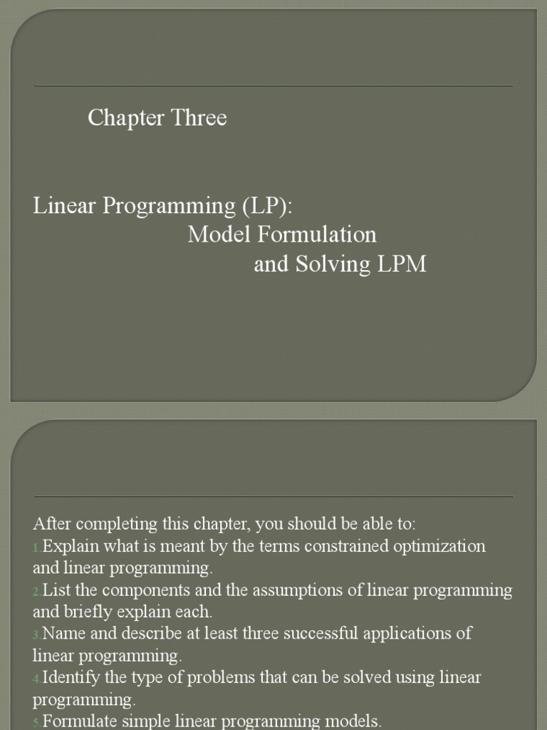 3.1. LPM + Graphic Approach | PDF | Mathematical Optimization | Linear Programming