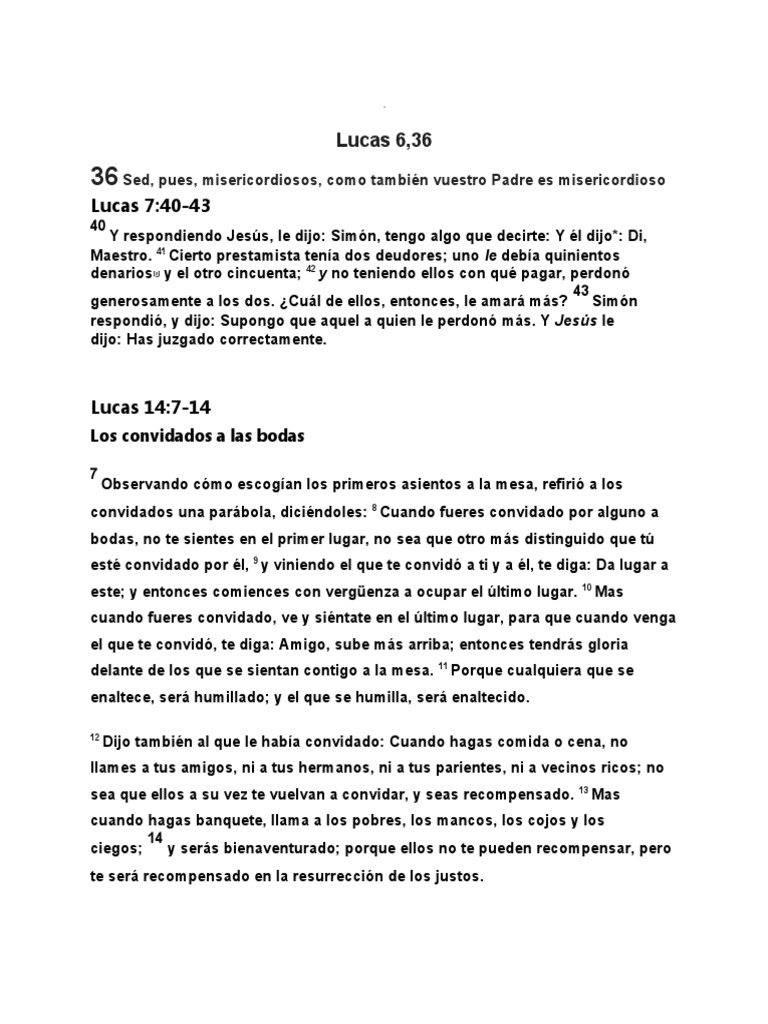 Lucas 6 | PDF