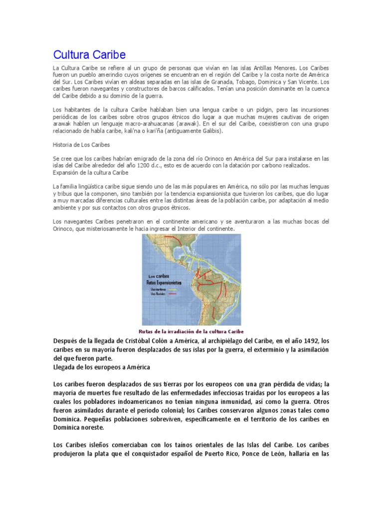 Cultura y historia de los Caribes | PDF | Américas | caribe