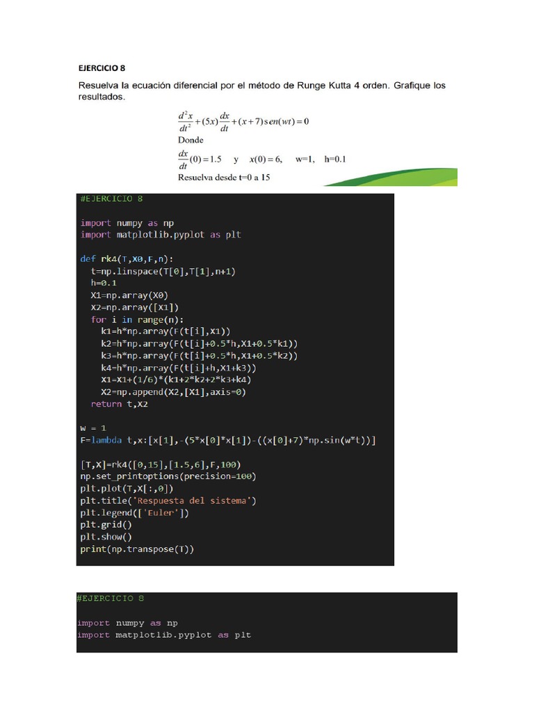 Ejercicio 8 | PDF | Teaching Methods & Materials