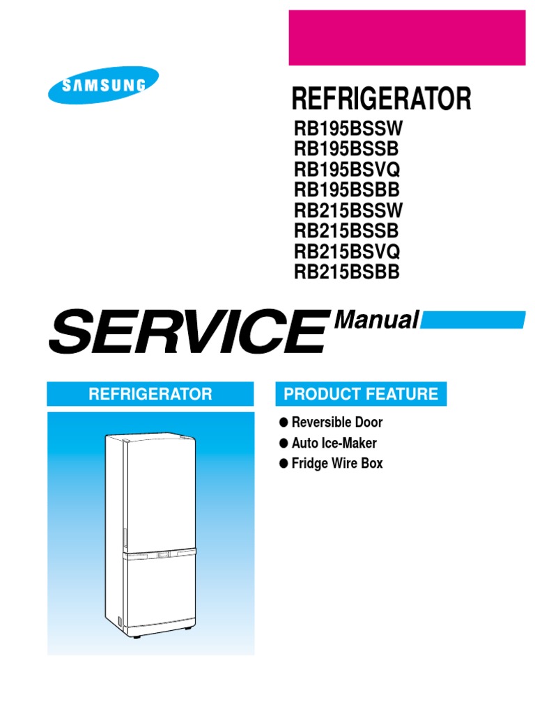 Samsung Rb215bssb Service Manual 121236 | PDF | Refrigerator ...