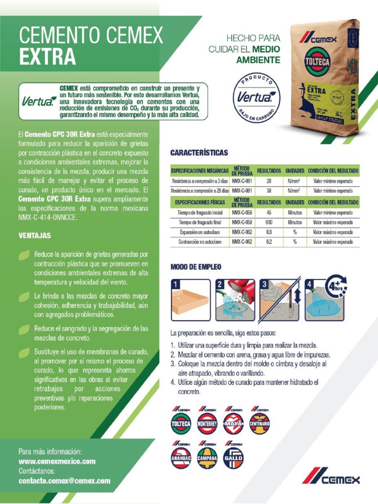 Cemento Gris Portland CEMEX | PDF