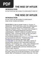 Adolf Hitler's Speech Timeline | PDF | Adolf Hitler | Nazi Germany