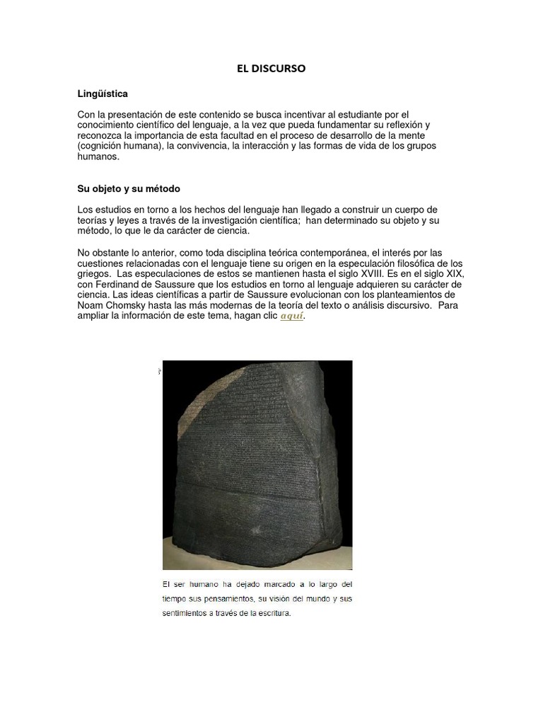 Tema 1 ( El Discurso) | PDF | Comunicación | Lingüística