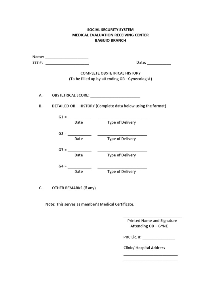 Maternity History | PDF