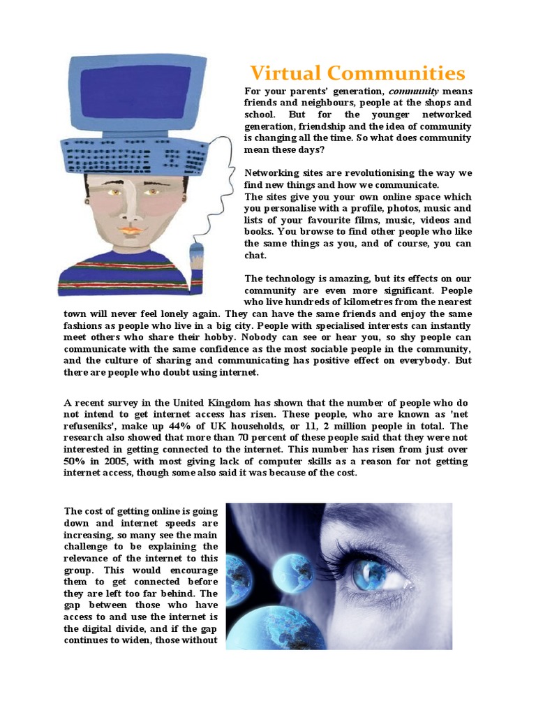 Understanding Virtual Communities | PDF | Internet | Mass Media