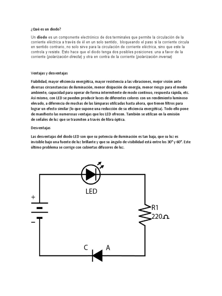 Ventajas y desventajas de los diodos LED | PDF