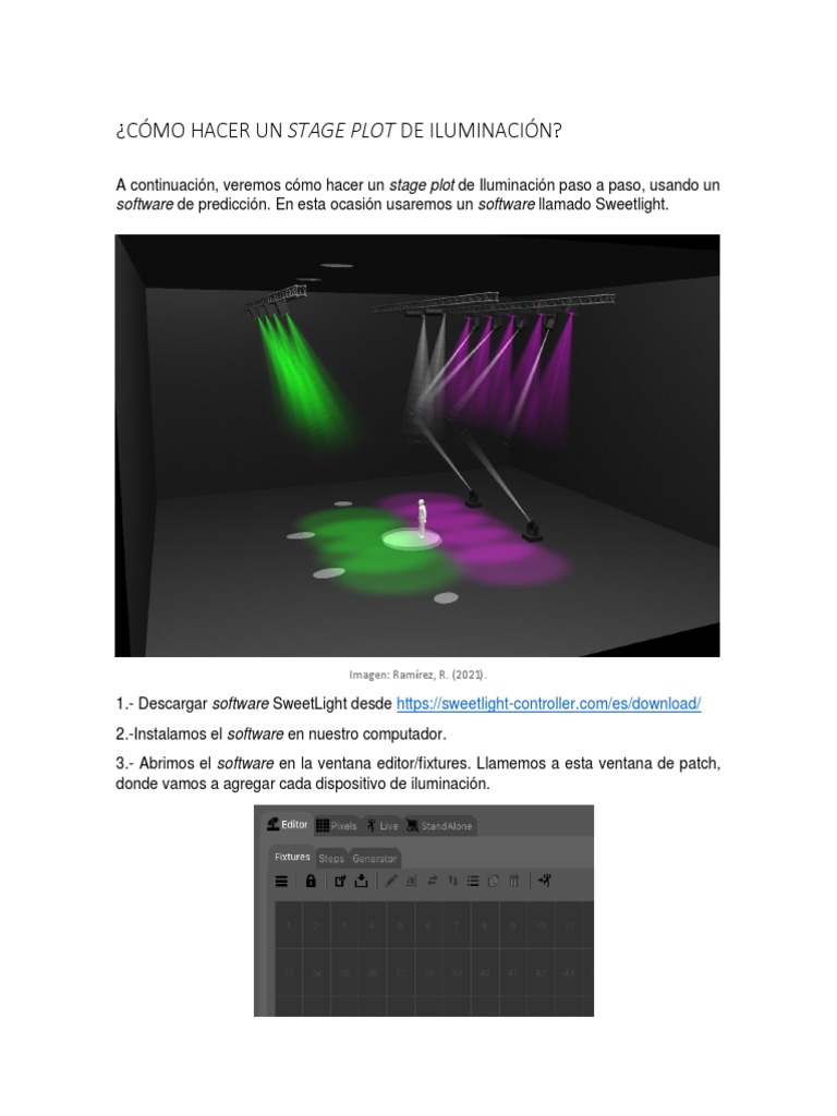 Stage Plot Con SweetLight | PDF | Ventana (informática) | Diodo emisor de luz