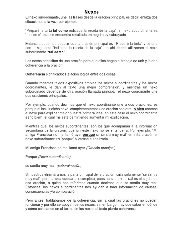 Nexos Pdf Oración Lingüística Extinción