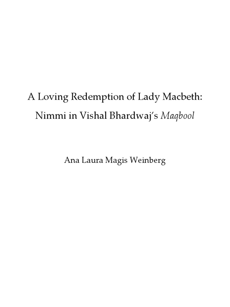 A Loving Redemption of Lady Macbeth Nimm | PDF | Macbeth | William ...