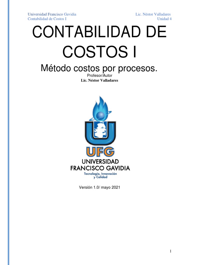Método Costos por procesos | PDF | Inventario | Contabilidad de costos