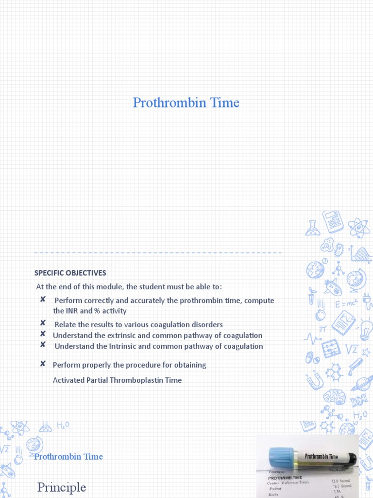 Prothrombin Time | PDF | Coagulation | Blood
