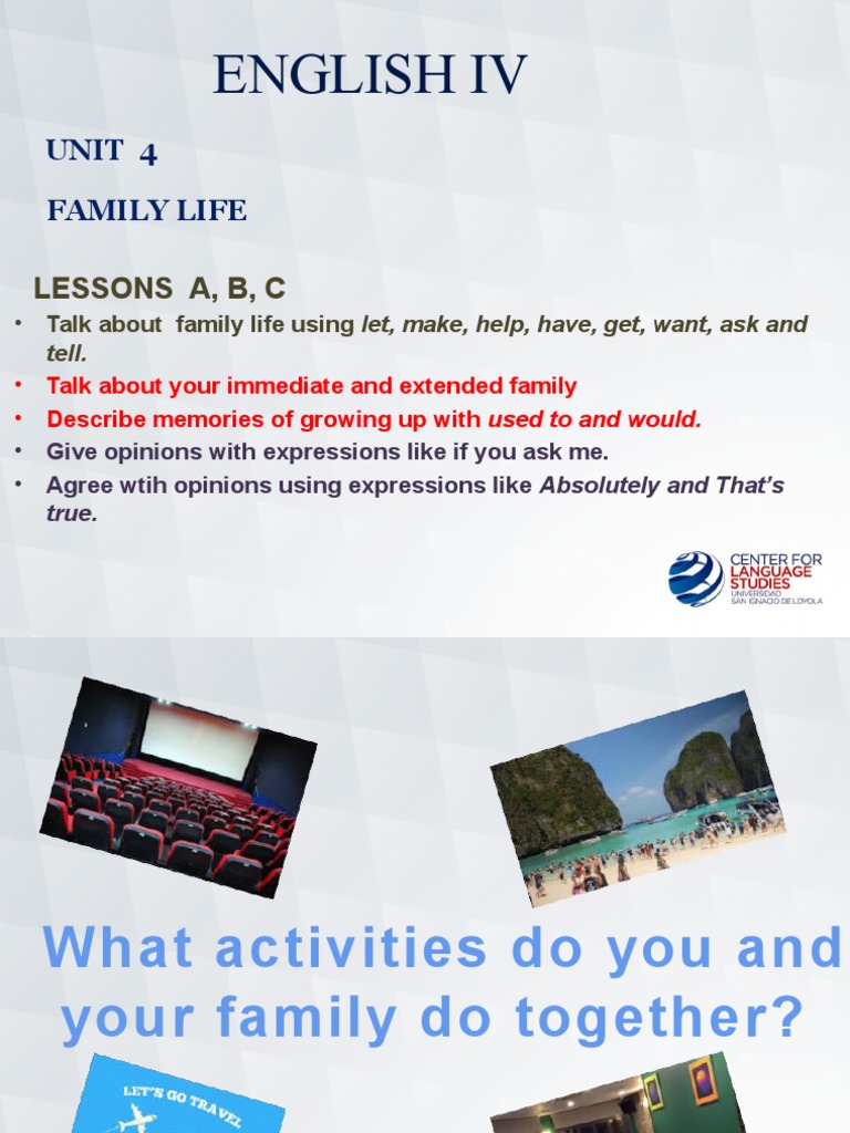 Unit 4 Family Life | PDF | Syntax | Grammar