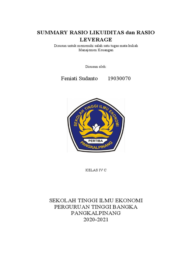 Analisis Rasio Likuiditas dan Leverage | PDF