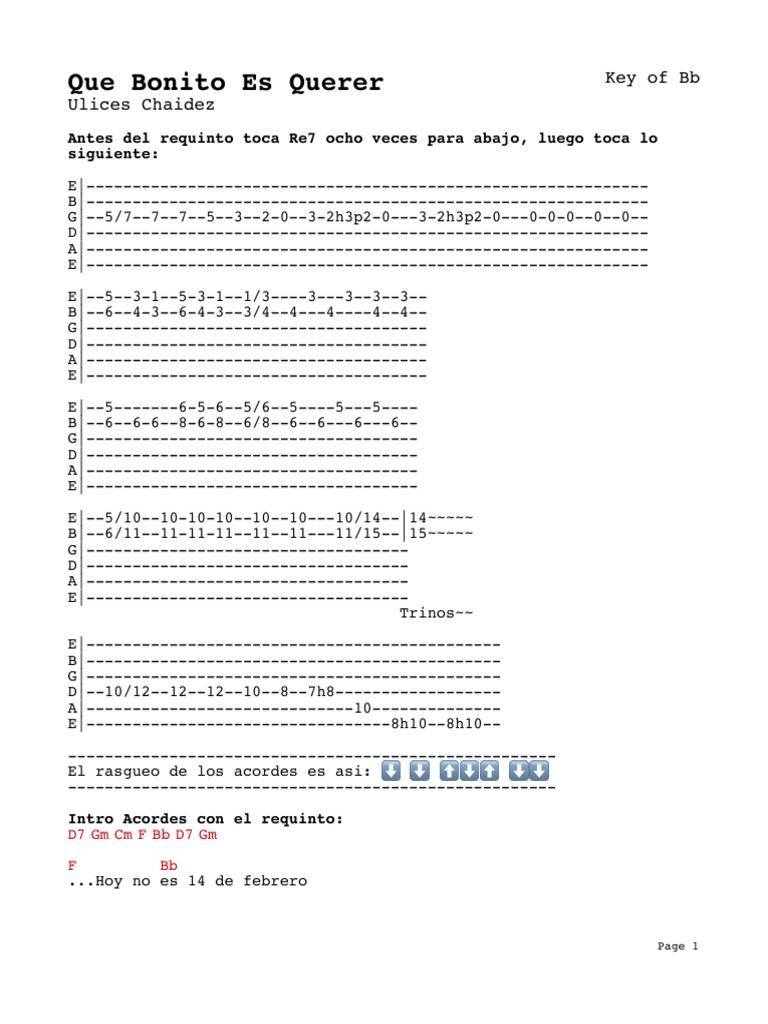 Que Bonito Es Querer | PDF