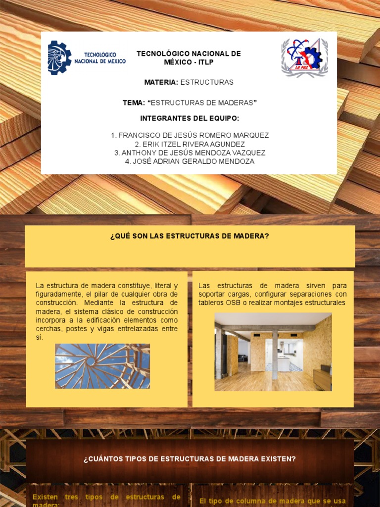 Estructuras de Madera | PDF | Madera | Braguero