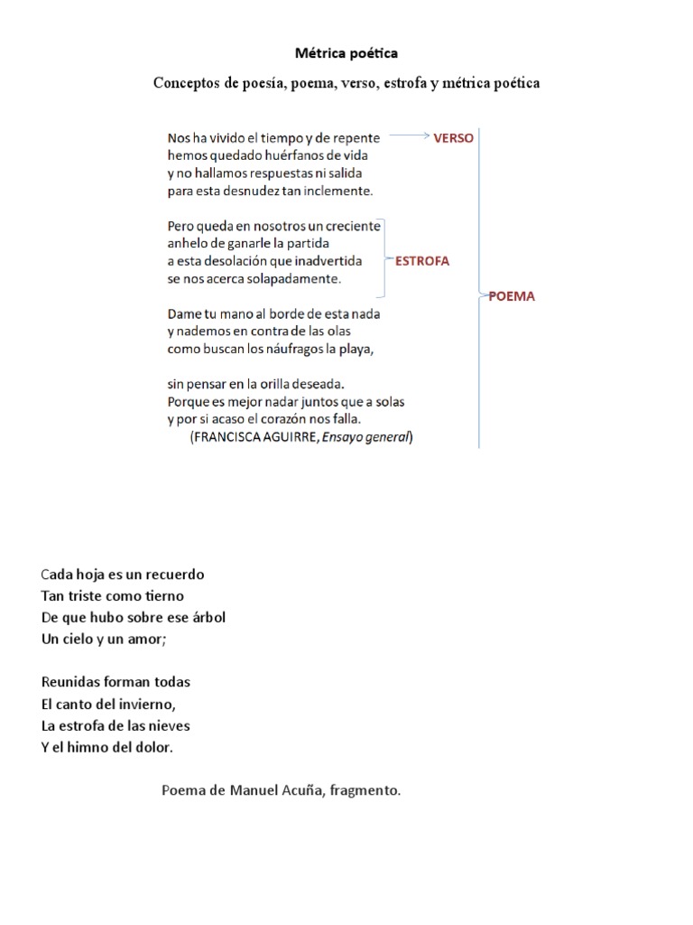 Métrica Poética | PDF | Poesía