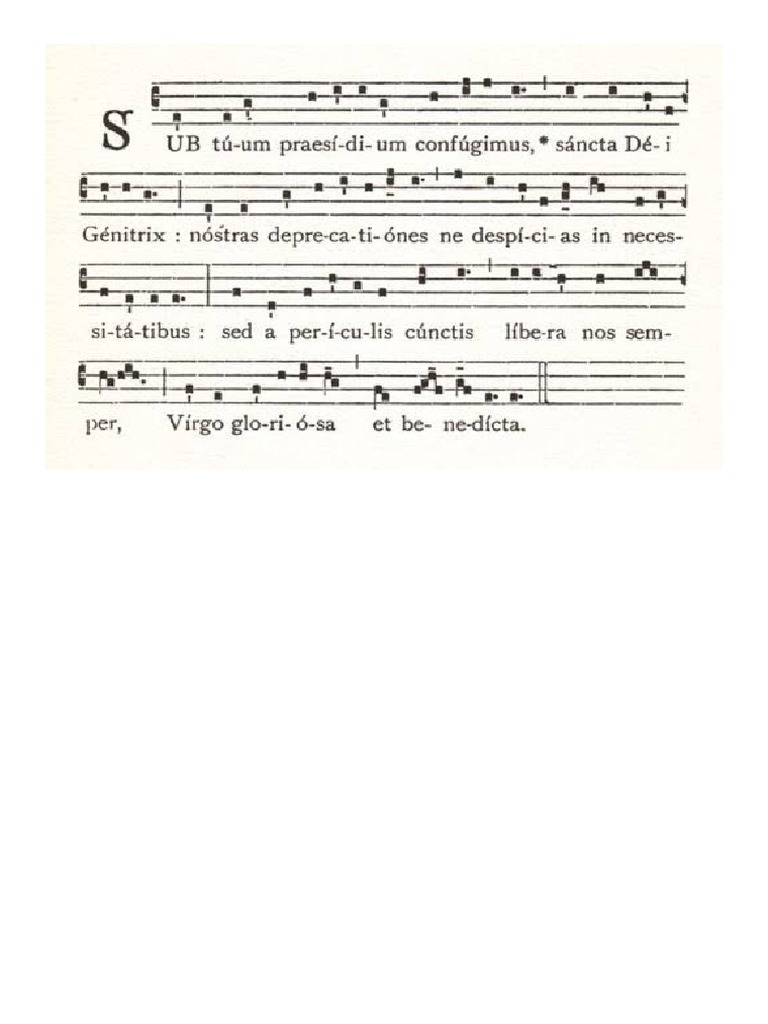 Sub Tuum Praesidium | PDF