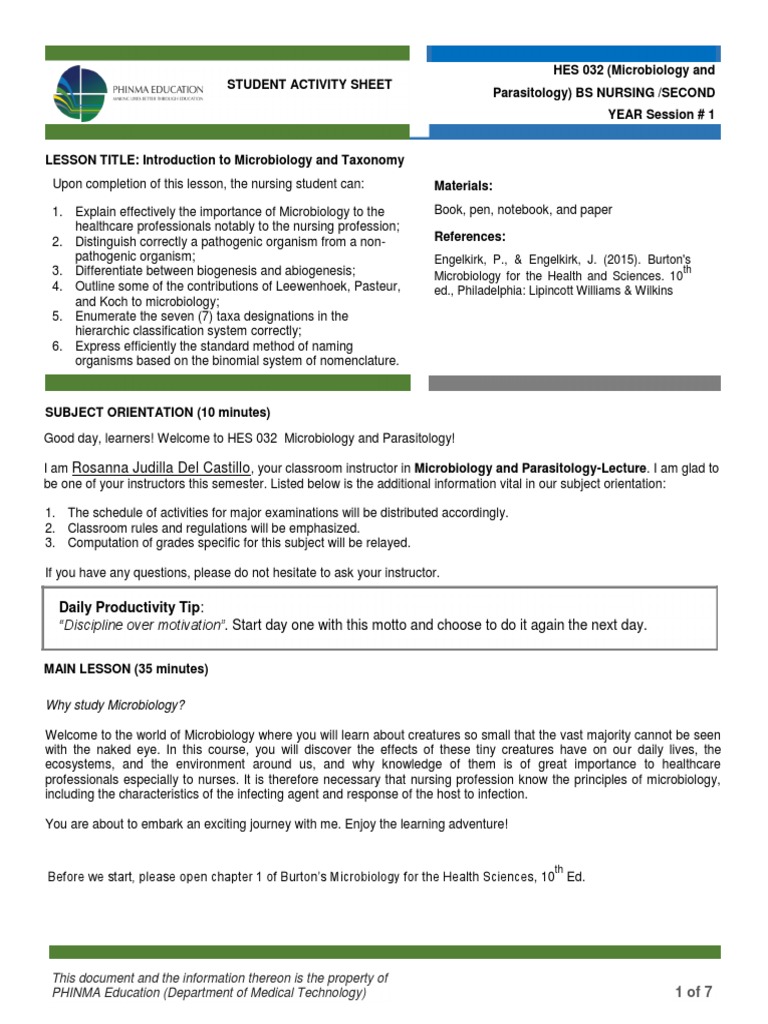 Microbiology Basics for Nursing Students | PDF | Infection | Microorganism