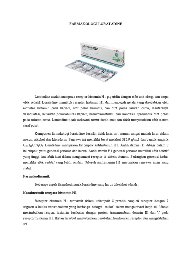 Farmakologi Loratadine | PDF