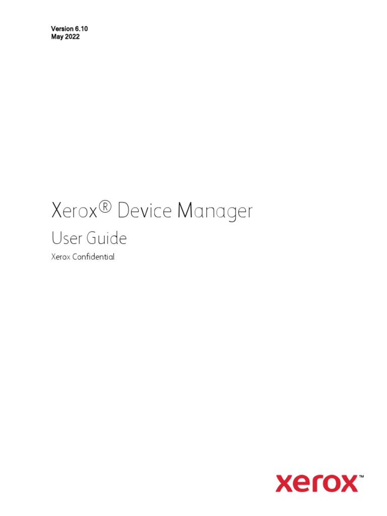 Xerox Device Manager 6.10 User Guide - EN | PDF | Computer Network | Ip Address