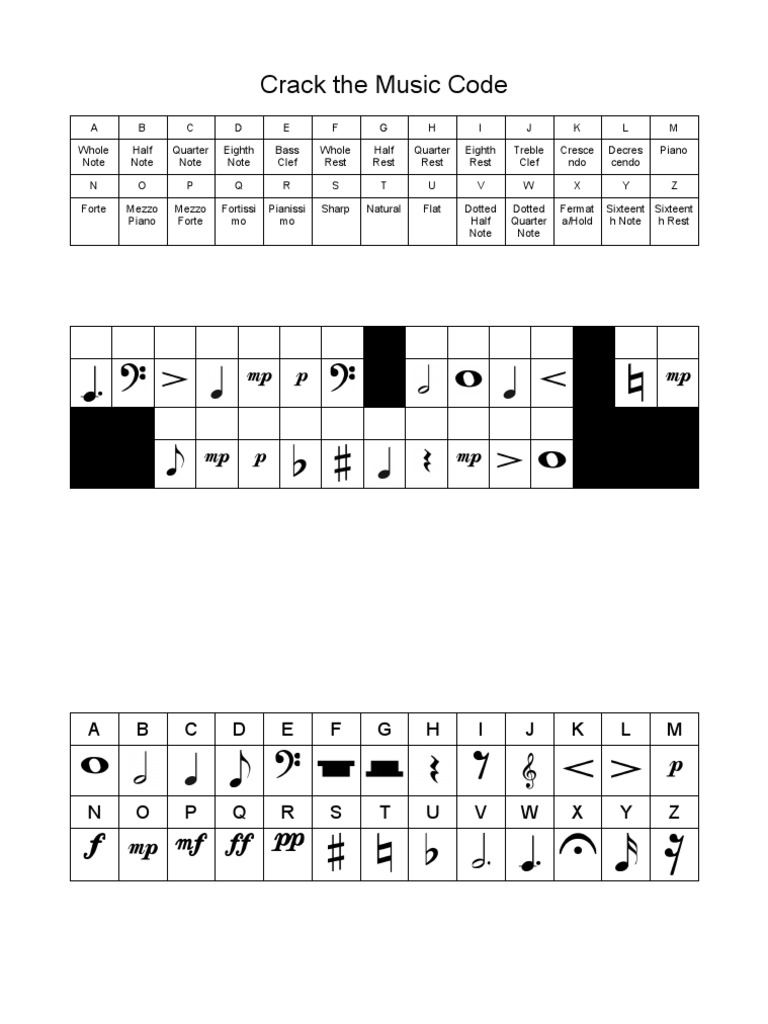 Crack The Music Code Activity Pdf