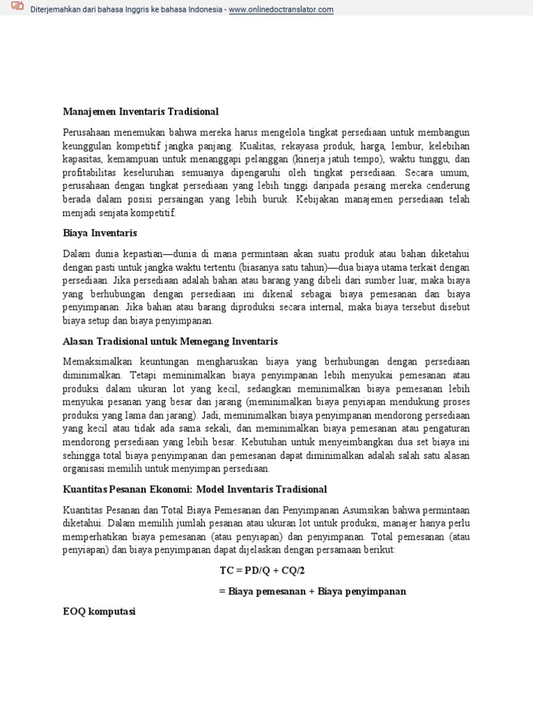 Traditional Inventory Management - En.id | PDF