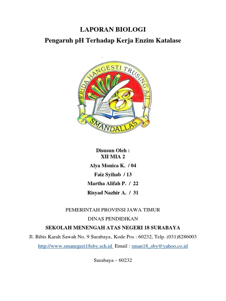 Laporan Biologi Enzim | PDF