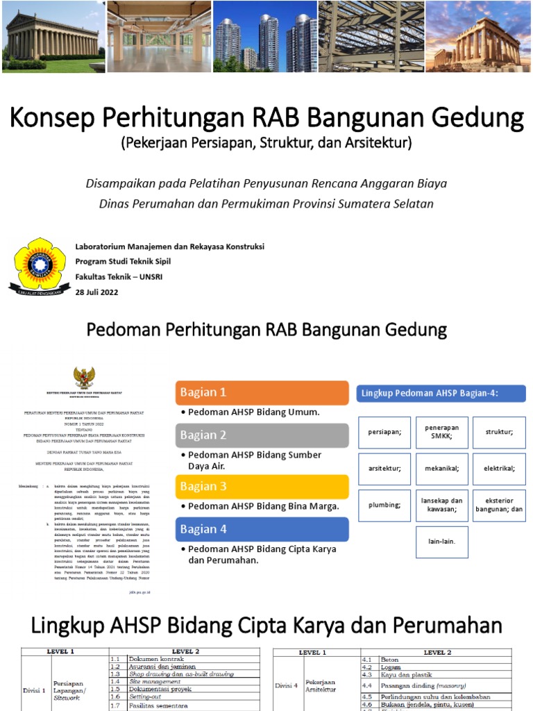 RAB-2 Estimasi Biaya Pekerjaan Struktural Gedung (Autosaved) | PDF
