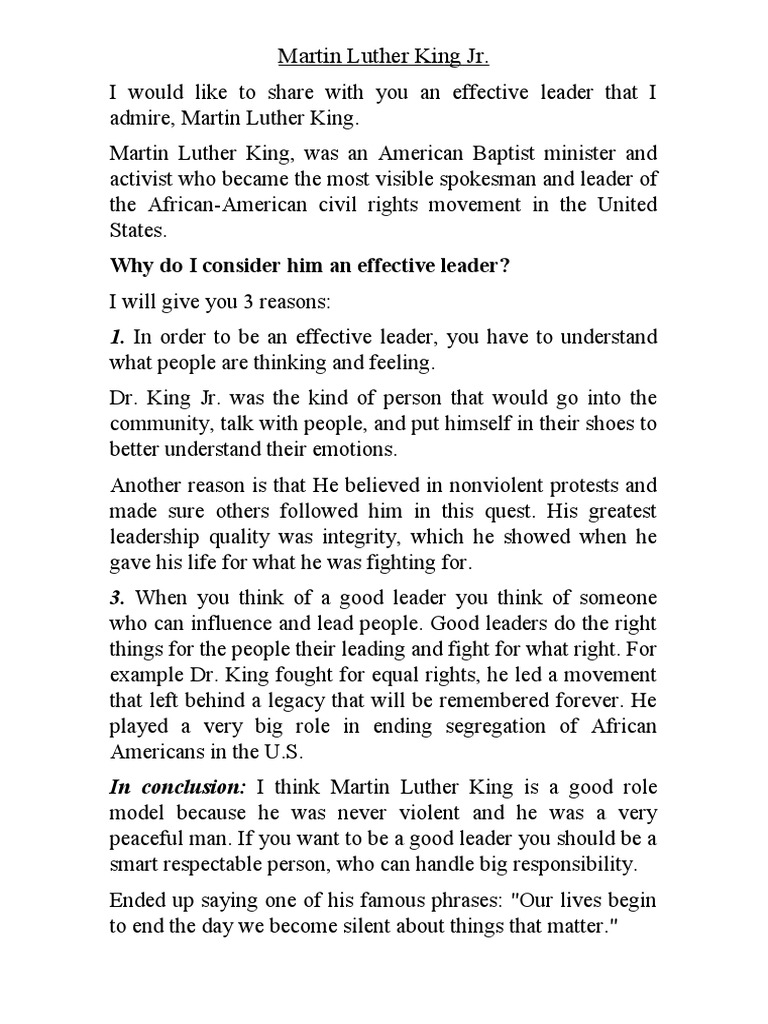 DR Martin Luther King | PDF