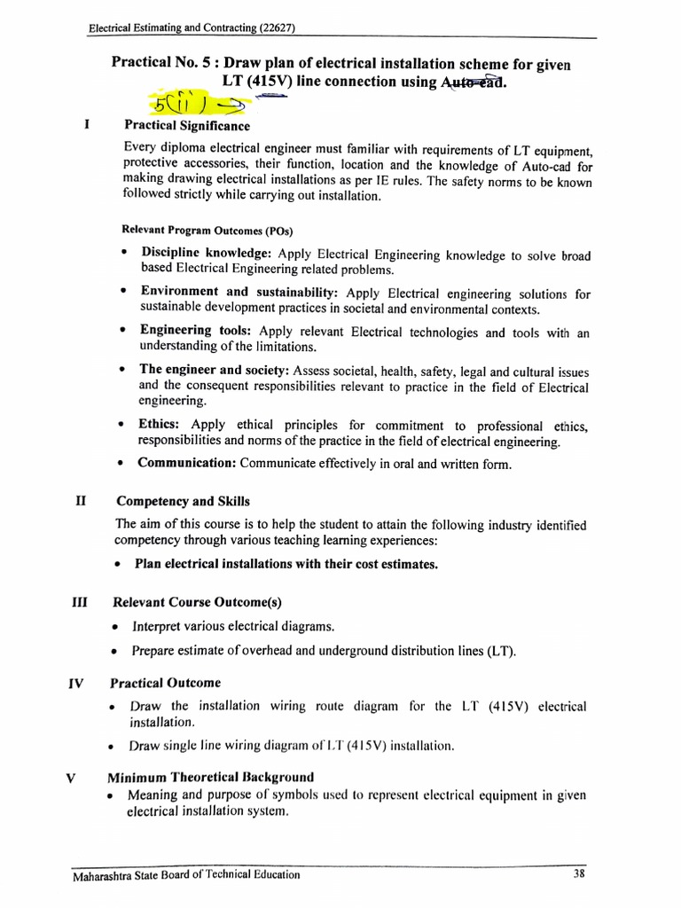 Ecc 5th Practical | PDF | Engineering | Electrical Wiring