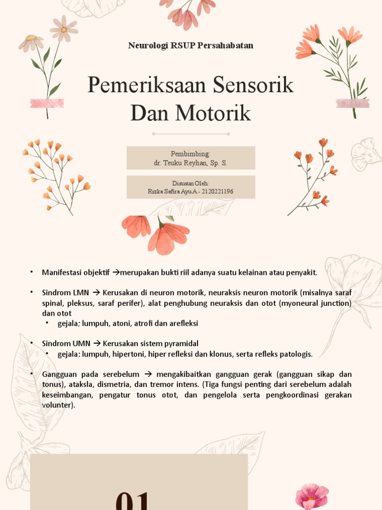 Pemeriksaan Sensorik Dan Motorik | PDF
