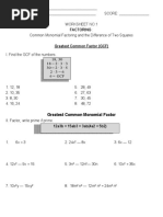 Complete Polynomial Factoring Guide | PDF