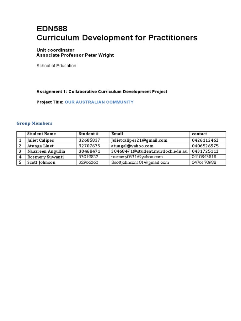 Assignment 1 FINAL | PDF | Curriculum | Educational Assessment Assignment 1 FINAL | PDF | Curriculum | Educational Assessment