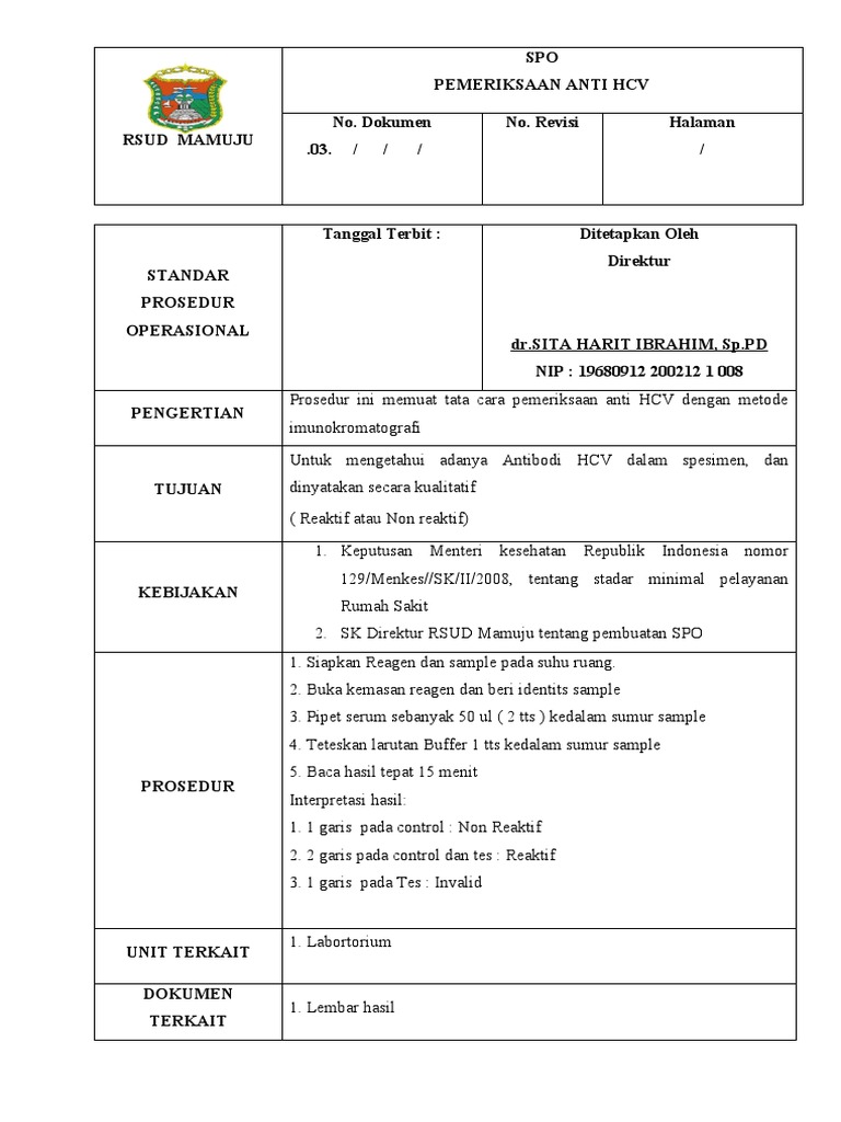 Arti Non Reaktif Anti HCV | PDF