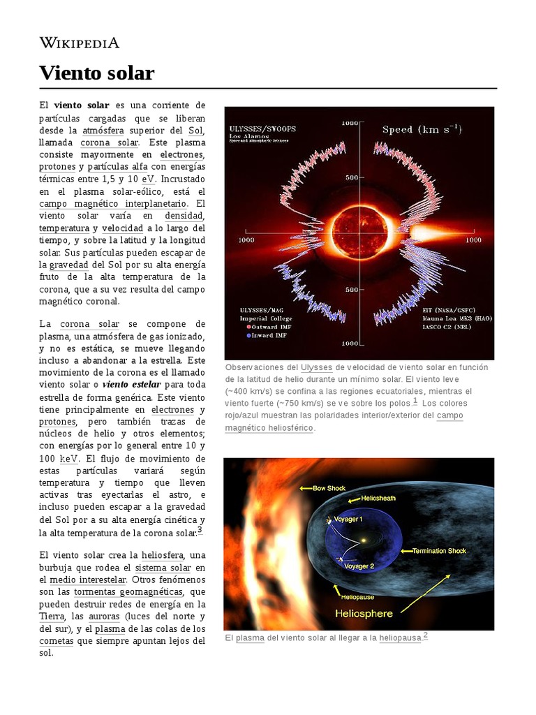 Viento Solar | PDF | Viento solar | Cuerpos del sistema solar