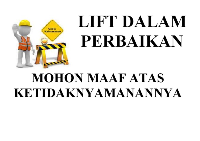 Lift Dalam Perbaikan | PDF