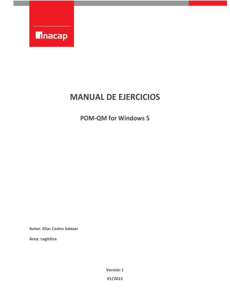 Manual de Ejercicios POM-QM 5 | PDF | Inventario | Software