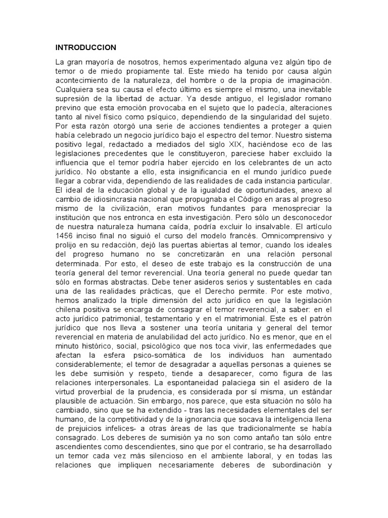 INTRODUCCION | PDF | Temor