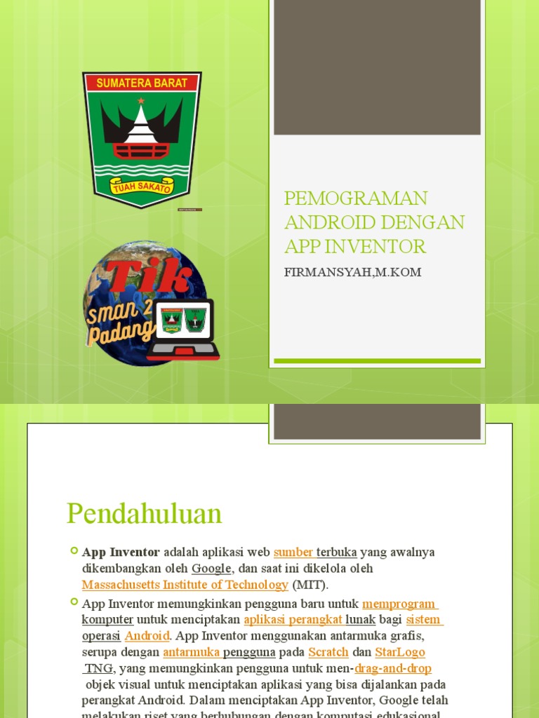 Pemograman Android Dengan App Inventor | PDF | Seni | Komputer