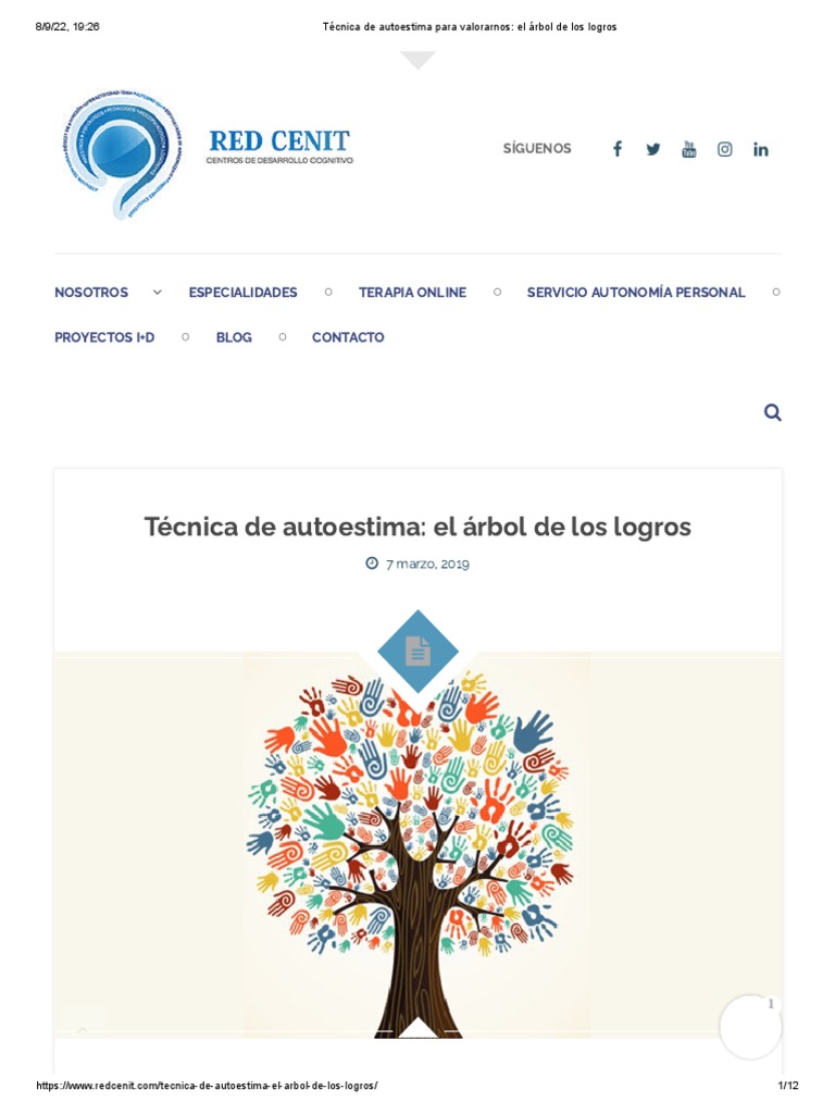Técnica de Autoestima para Valorarnos - El Árbol de Los Logros | PDF ...